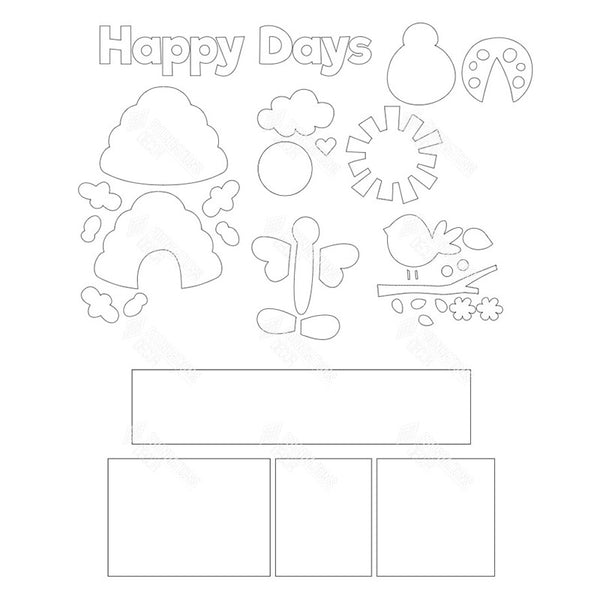 SVG File - Happy Days Shadow Box Kit – Foundations Decor